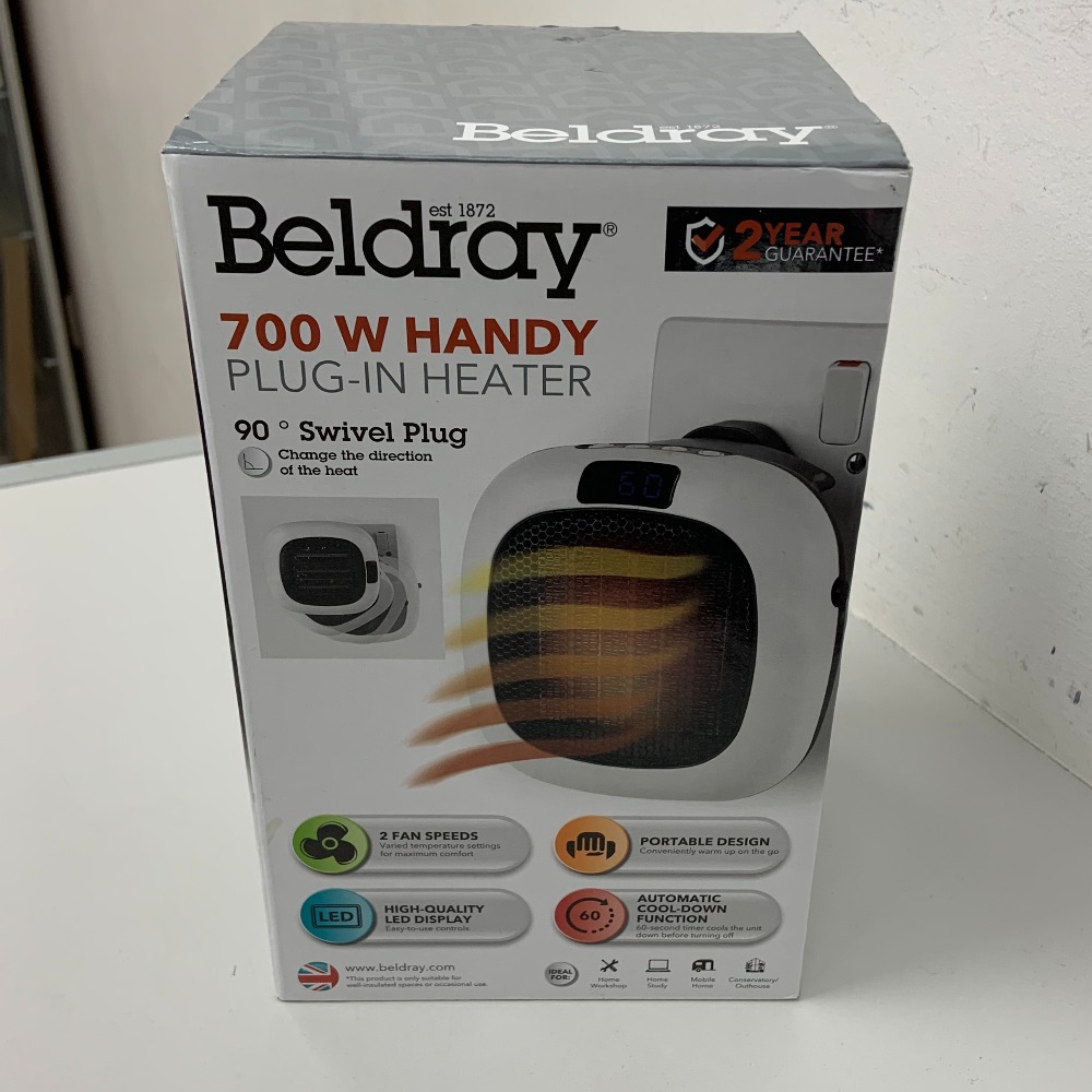 Like New Beldray Handy Portable Electric Plug In Fan Heater LED Display ...